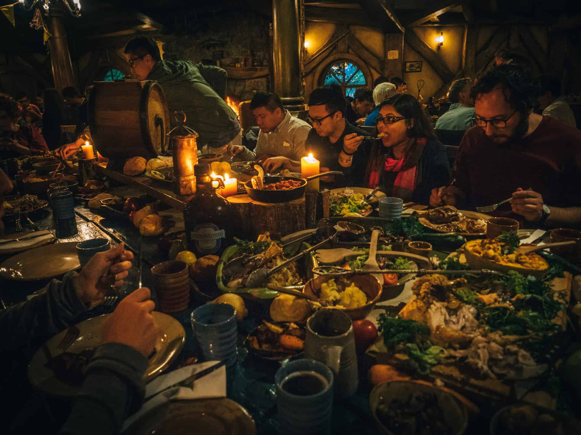 An evening feast fit for a queen at Hobbiton - Young Adventuress